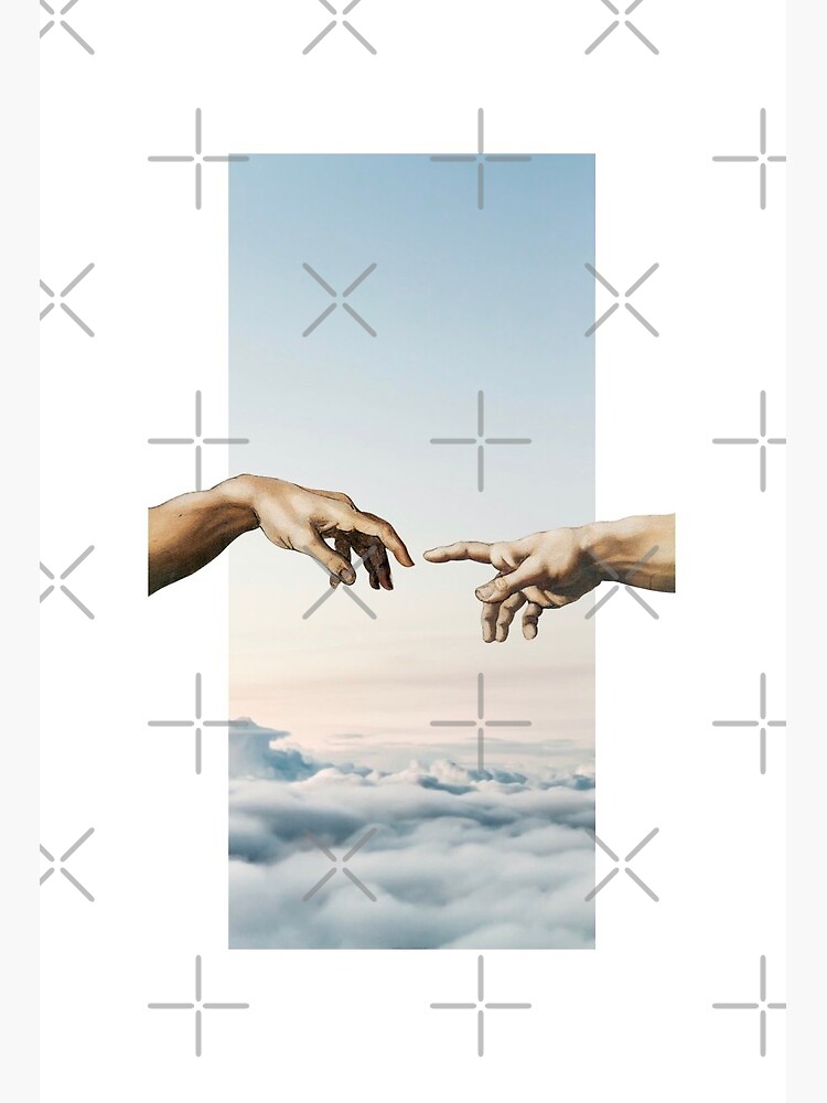 "Creation of Adam hands renaissance" Art Board Print for Sale by ...