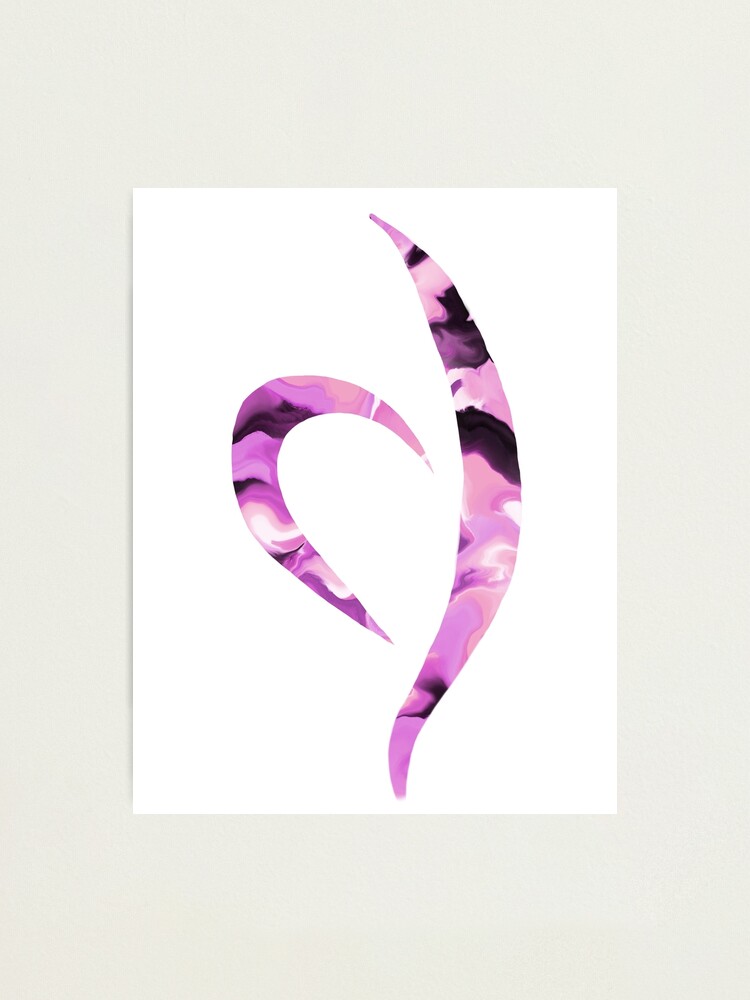 Lámina fotográfica «Símbolo de Neda veteado rosa» de starbucksjoy ...