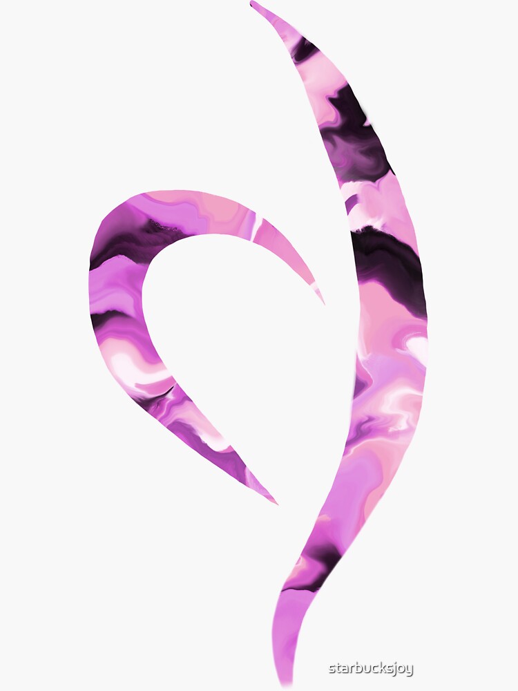 "Pink Marbled Neda Symbol" Sticker by starbucksjoy | Redbubble