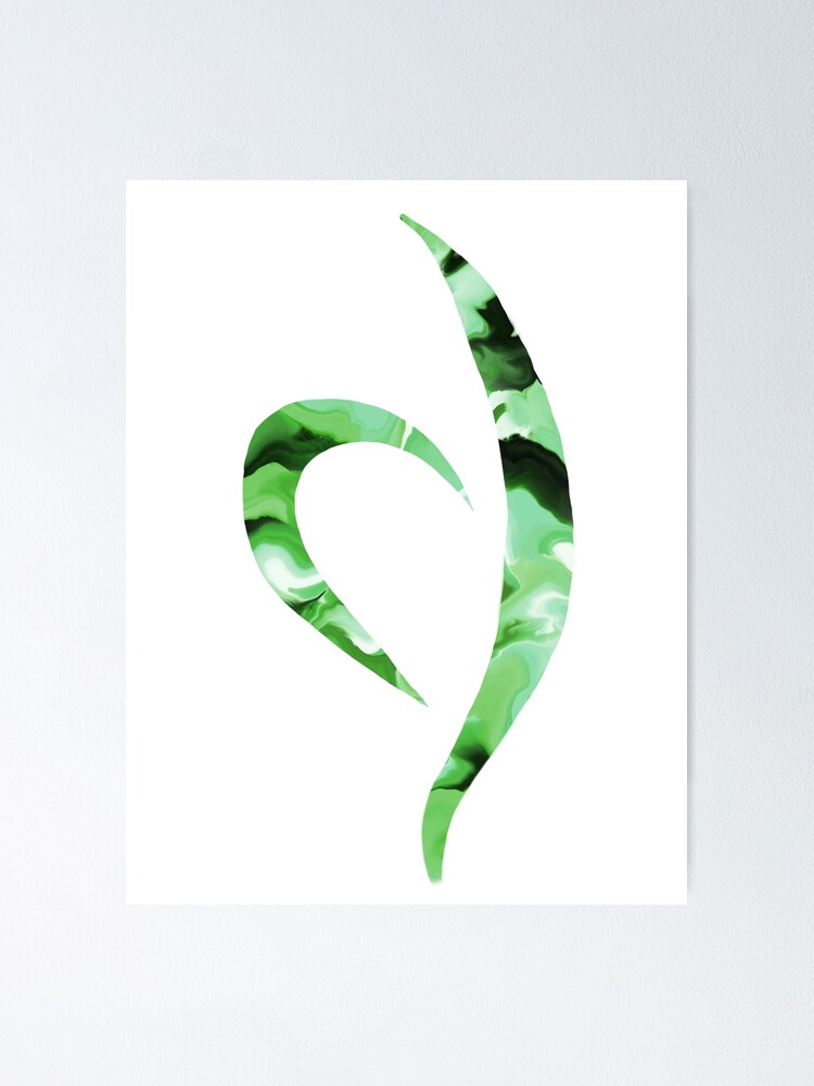 "Green Marbled Neda Symbol" Poster for Sale by starbucksjoy | Redbubble