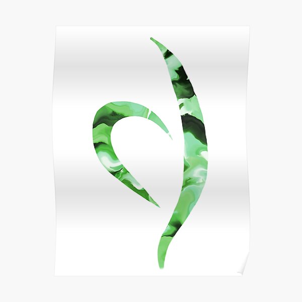 "Green Marbled Neda Symbol" Poster for Sale by starbucksjoy | Redbubble