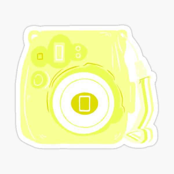 "Yellow Polaroid Camera" Sticker for Sale by wildflwr-mvmnt | Redbubble