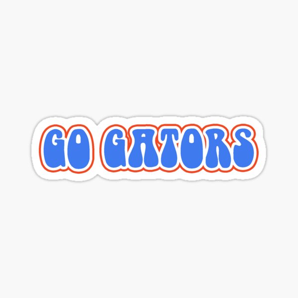 "Go Gators" Sticker for Sale by ninablair | Redbubble
