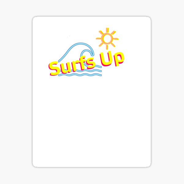 "Surf Up Logo" Sticker for Sale by hannahgracemill | Redbubble