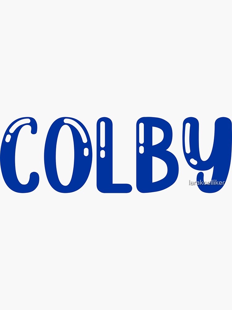 "Colby College Bubble Letters" Sticker for Sale by larakoelliker ...