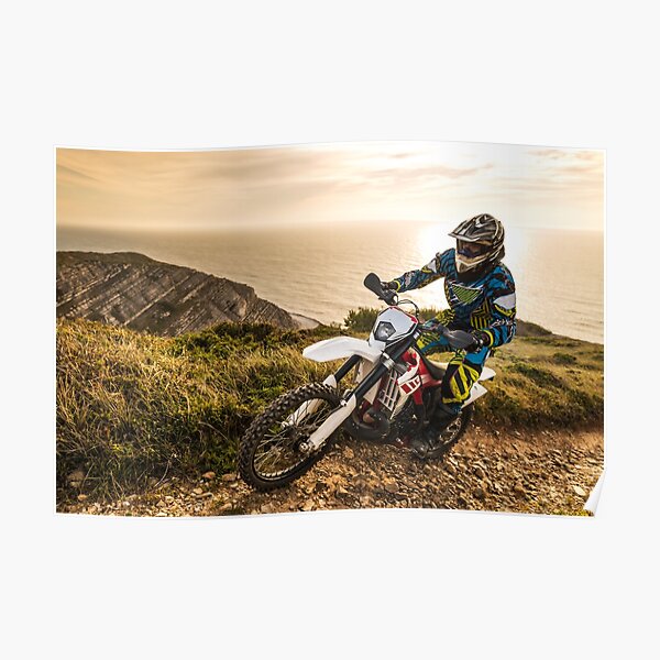 "Enduro bike rider" Poster by homydesign | Redbubble