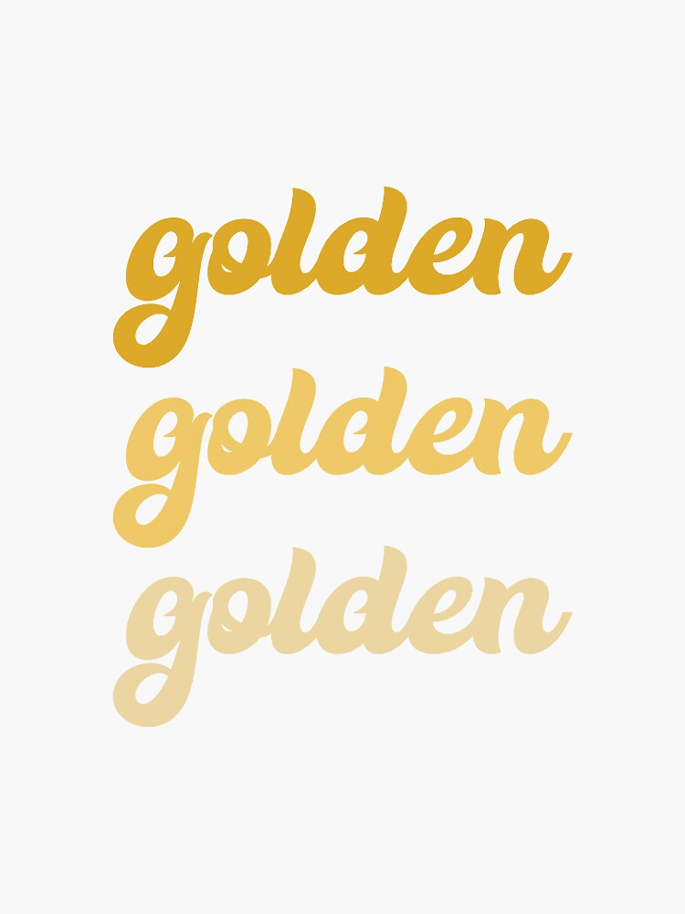 "Golden Harry Styles" Sticker for Sale by lensers | Redbubble