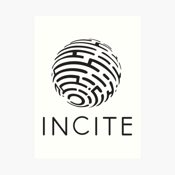 "INCITE LOGO " Art Print for Sale by nerd-girl-art | Redbubble
