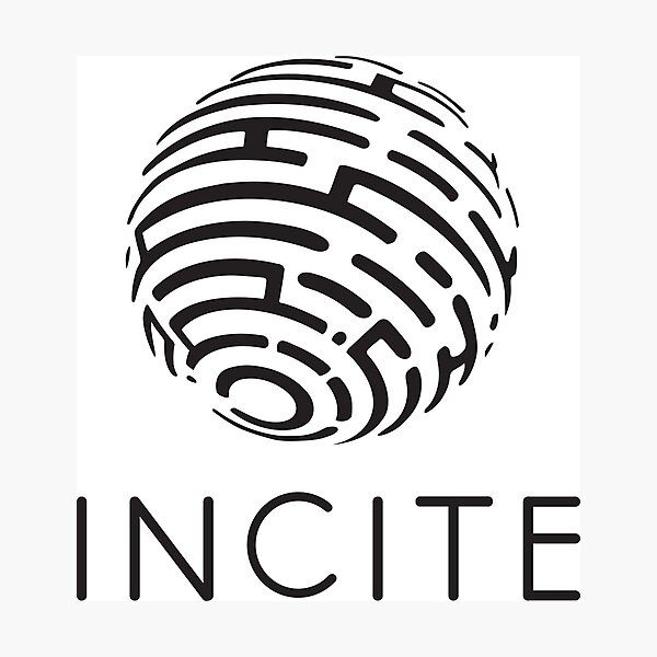 "INCITE LOGO " Photographic Print for Sale by nerd-girl-art | Redbubble