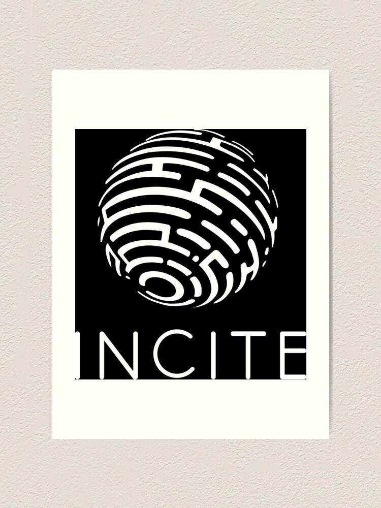 "INCITE LOGO - WHITE ON DARK" Art Print by nerd-girl-art | Redbubble
