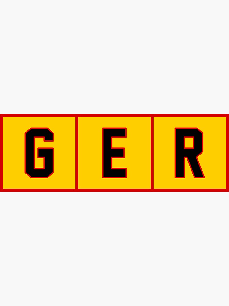 "GER (Germany) Trigram Tiles Black / Red / Gold" Sticker by PEK1787 ...