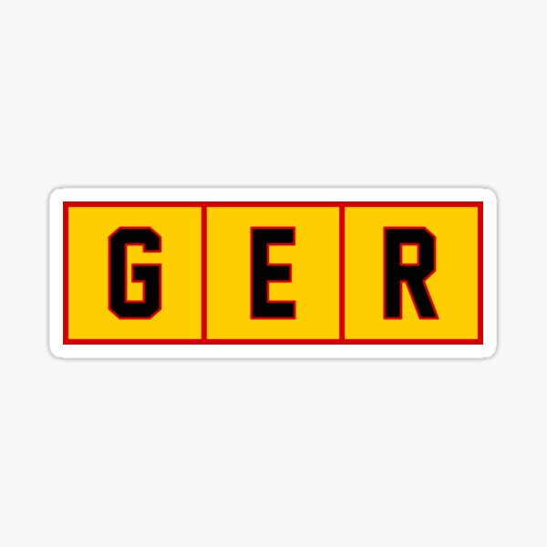 "GER (Germany) Trigram Tiles Black / Red / Gold" Sticker by PEK1787 ...