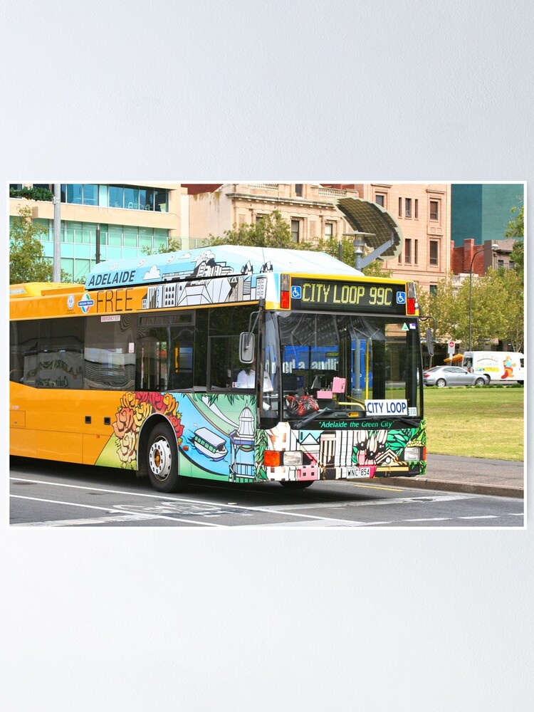 "Adelaide city loop bus, South Australia, Australia" Poster for Sale by ...
