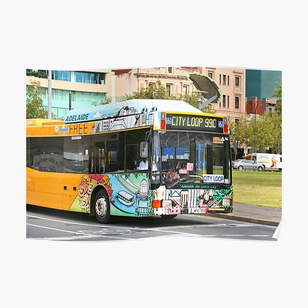 "Adelaide city loop bus, South Australia, Australia" Poster for Sale by ...