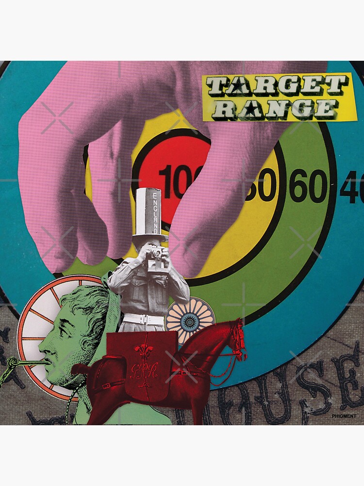 "Target Range {Collage}" Sticker for Sale by phigment-art | Redbubble