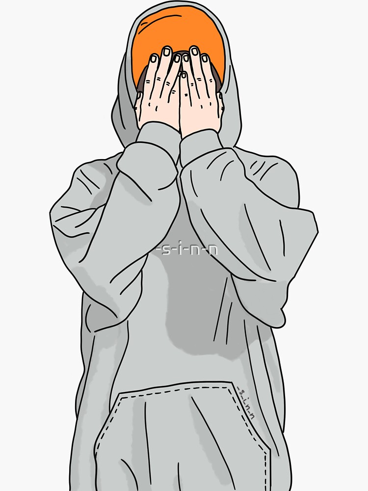 "Hide your face" Sticker for Sale by -s-i-n-n | Redbubble