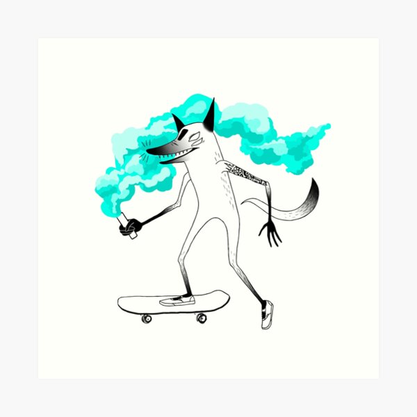 "Fox Skateboarder" Art Print for Sale by anyavolk | Redbubble