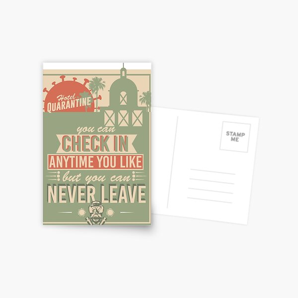 "You Can Never Leave" Postcard for Sale by art78 | Redbubble