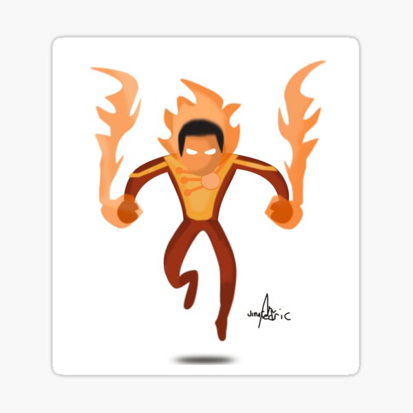 "The Burning Man" Sticker for Sale by jimsedric | Redbubble