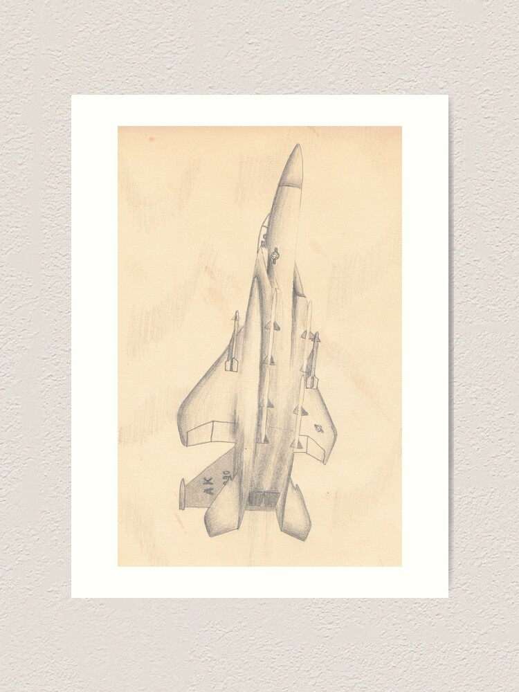 "McDonnell Douglas F-15 Eagle Drawing" Art Print for Sale by Kenobass ...