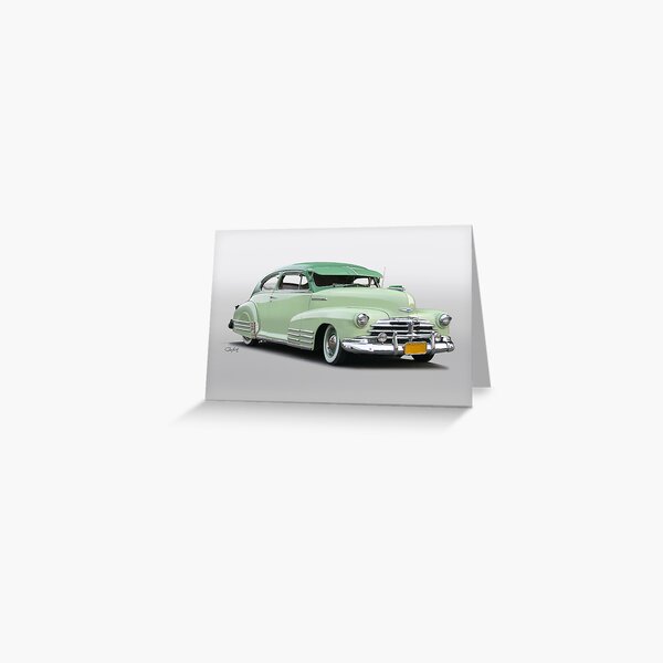 "1947 Chevrolet Fleetline Sedanette" Greeting Card for Sale by ...