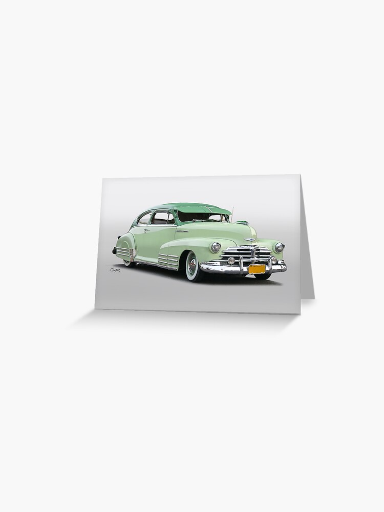 "1947 Chevrolet Fleetline Sedanette" Greeting Card for Sale by ...