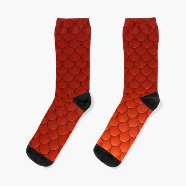 "Red Mermaid Scales" Socks for Sale by Aaron Kinzer | Redbubble