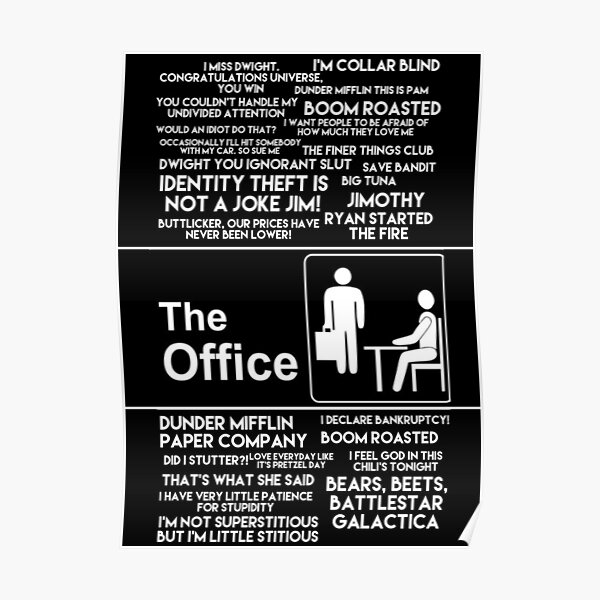 "The Office™ Ultimate Quotes" Poster for Sale by FandomUtopia | Redbubble