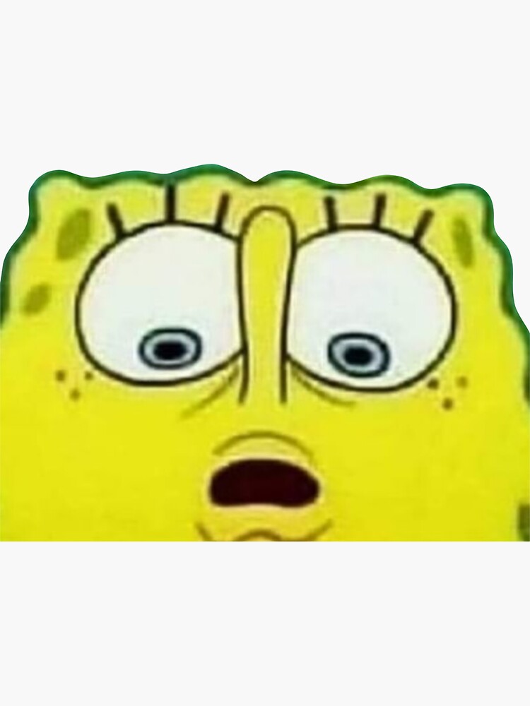 Pegatina «Bob Esponja Meme Abajo» de guysigns | Redbubble