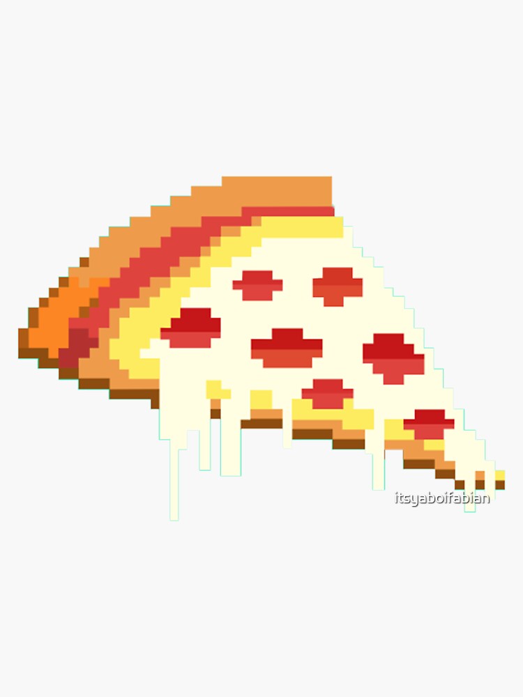 "8 BIT PIZZA SLICE " Sticker for Sale by itsyaboifabian | Redbubble