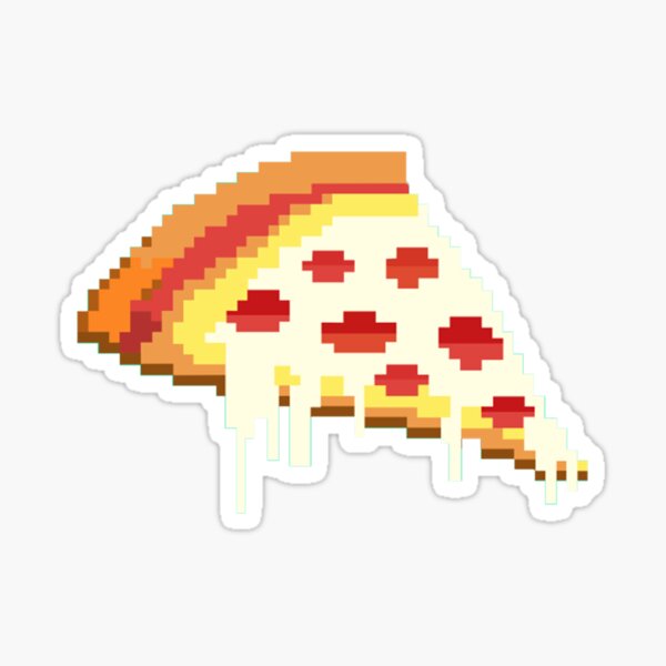 "8 BIT PIZZA SLICE " Sticker for Sale by itsyaboifabian | Redbubble