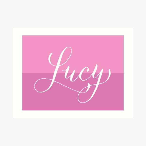 "Lucy - Modern Calligraphy Name Design" Art Print for Sale by Chee Sim ...