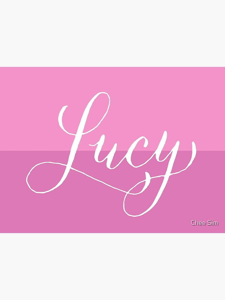 "Lucy - Modern Calligraphy Name Design" Art Print for Sale by Chee Sim ...