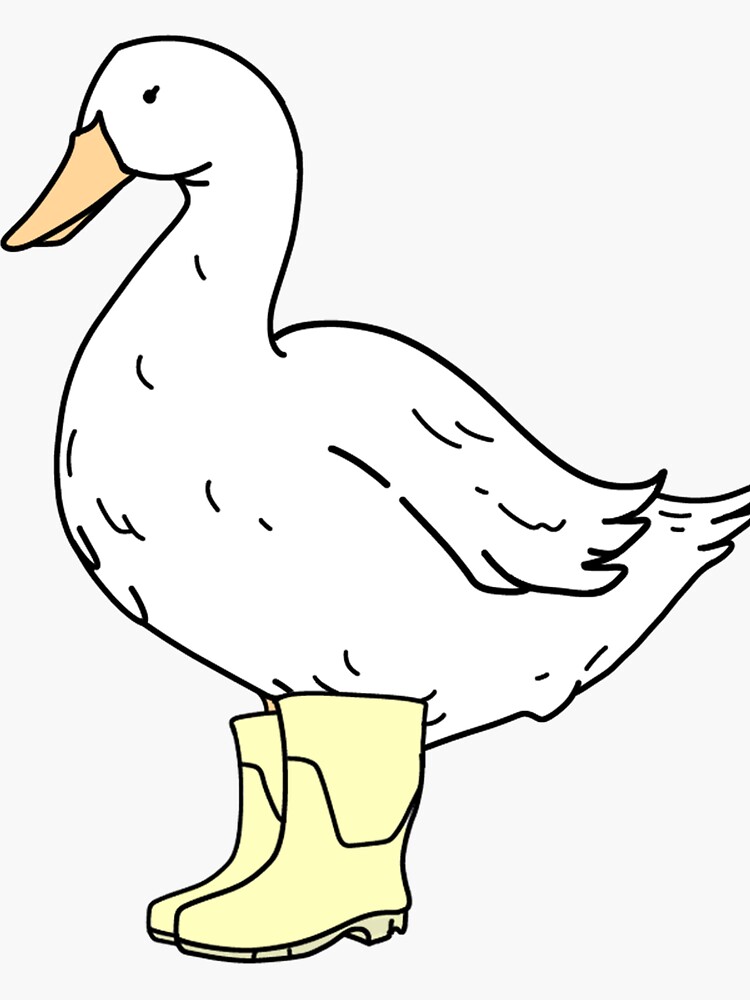 "Simple Cute Duck" Sticker by DearDarkDilemma | Redbubble
