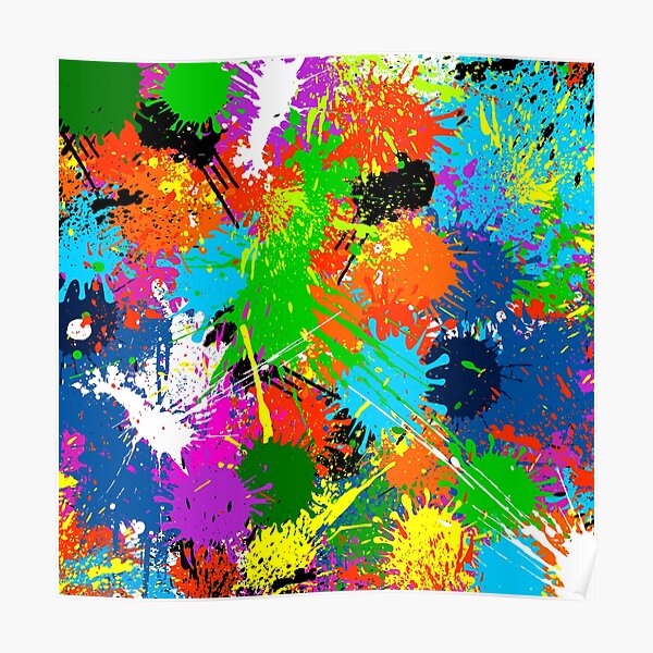 "Paint Splatters" Poster by JoKuipers | Redbubble