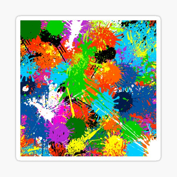 "Paint Splatters" Sticker for Sale by JoKuipers | Redbubble