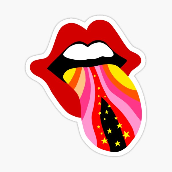 Rolling Stones Tongue Stickers | Redbubble