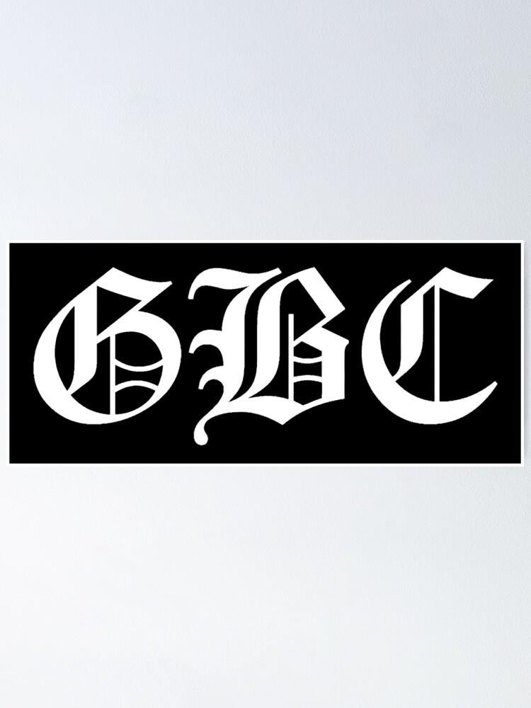 "Lil Peep GBC Tattoo Original Design in white text" Poster for Sale by ...