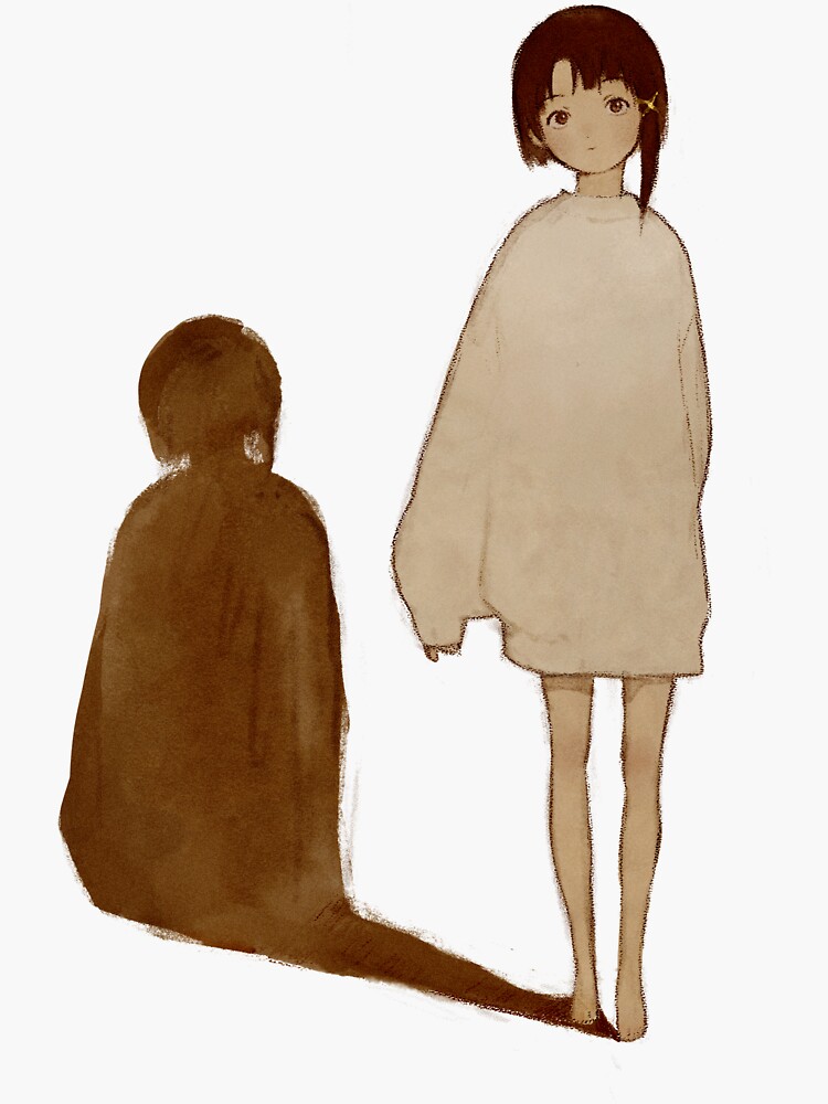 "Serial Experiments Lain" Sticker by PaulMomotte | Redbubble