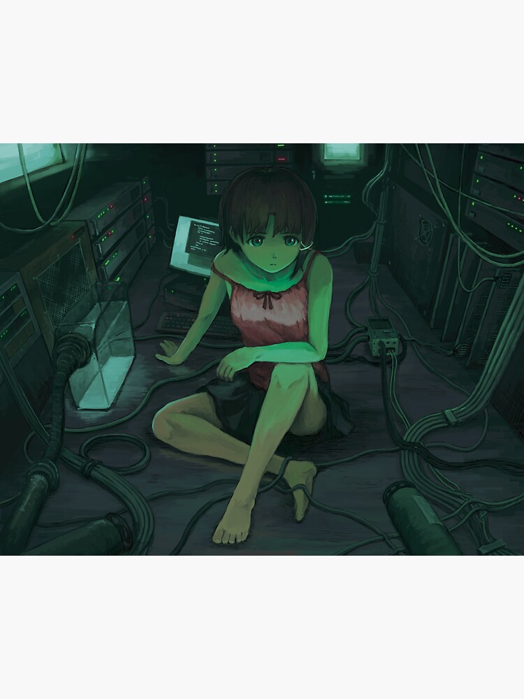 "Serial Experiments Lain - Wired" Sticker by PaulMomotte | Redbubble