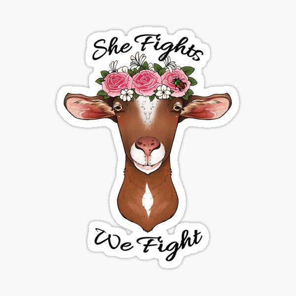 "She Fights We Fight" Sticker for Sale by Spottdesigns | Redbubble