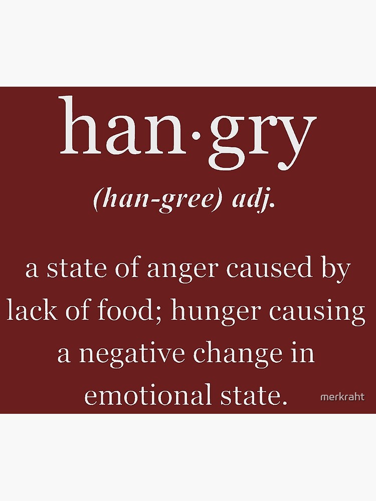 Hangry Definition Gifts - Hungry and Angry People Funny Gift Ideas for ...