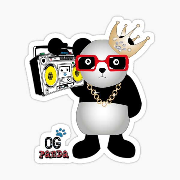 "Hip Hop Panda - [OG PANDA LABEL]" Sticker for Sale by Shawnessy7 ...