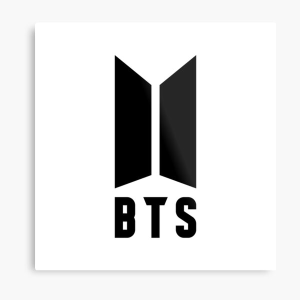 "BTS Logo Black and White" Metal Print for Sale by intothesands | Redbubble
