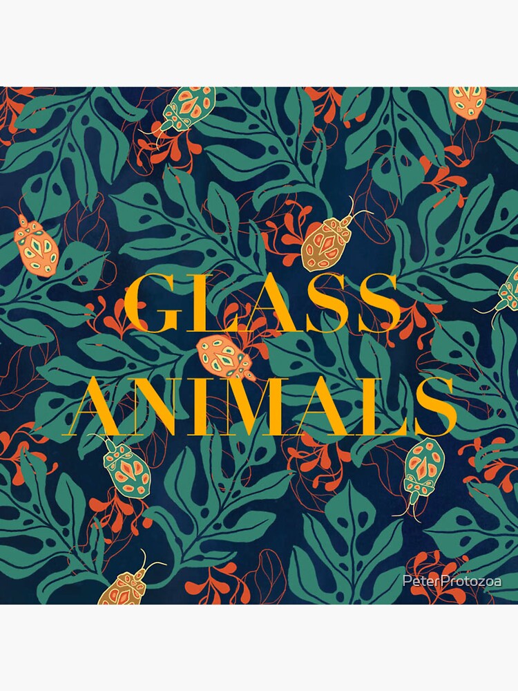 "Glass Animals Design " Sticker by PeterProtozoa | Redbubble