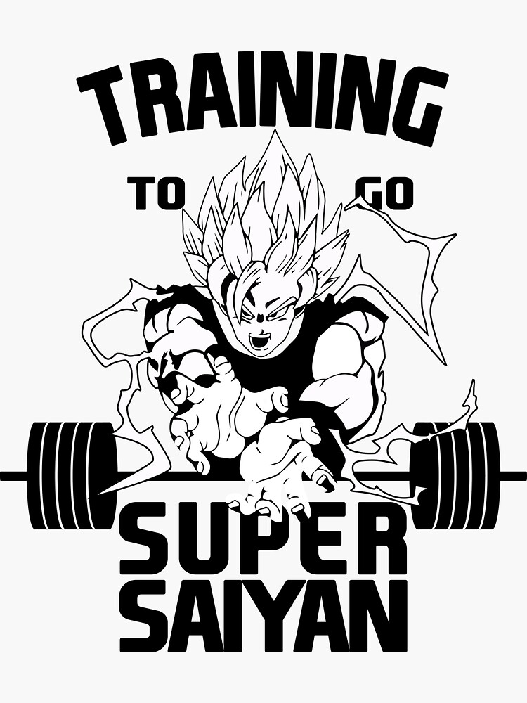 Training To Go Super Saiyan Sticker By Thulio Redbubble