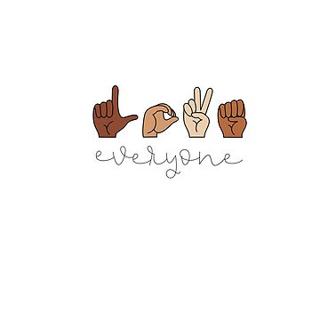 "Love Everyone Sticker " Sticker for Sale by saa013 | Redbubble