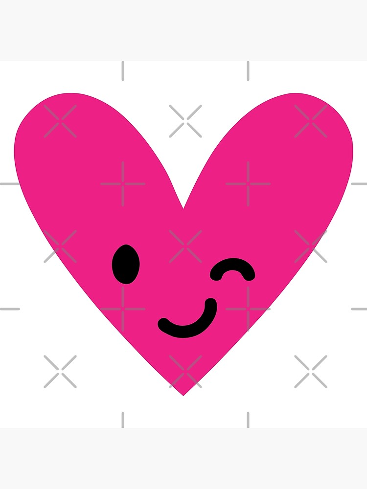 "Winking Love Heart" Poster for Sale by AdlDisEye | Redbubble