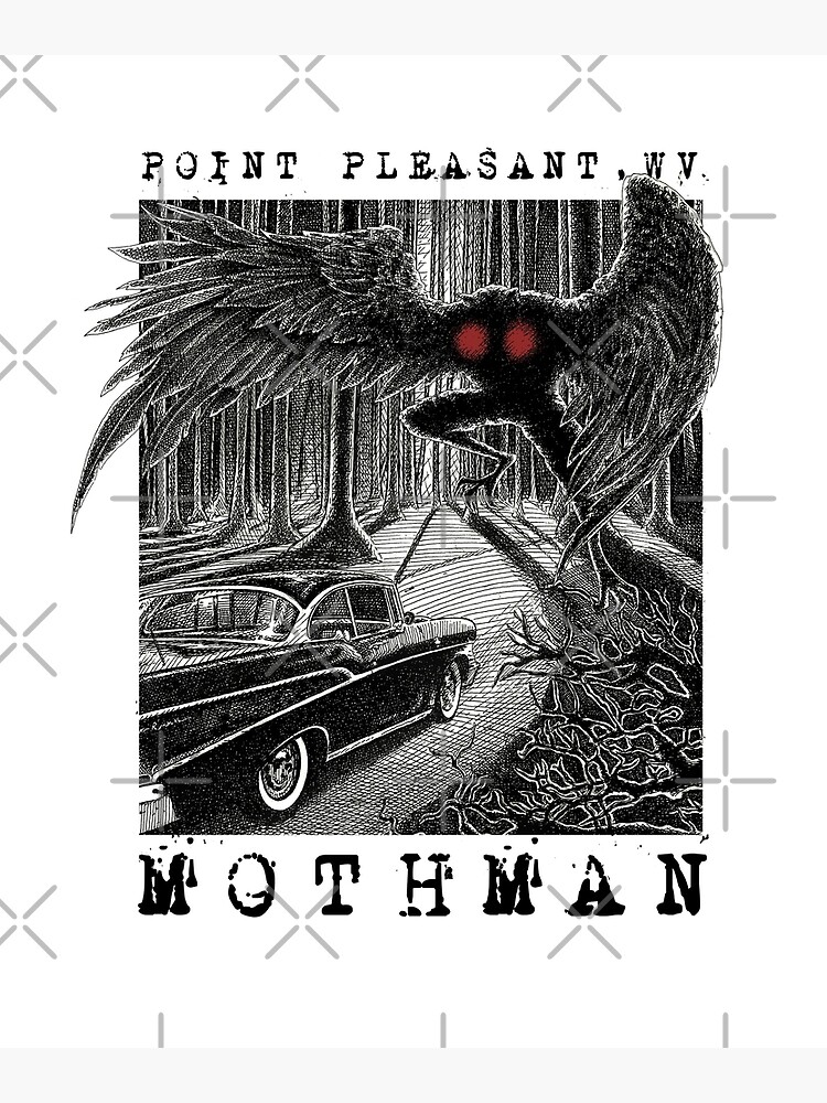 Mothman Encounter - Point Pleasant, WV Cryptid Gift Premium Matte Vertical Poster sold by Ani 1 ...