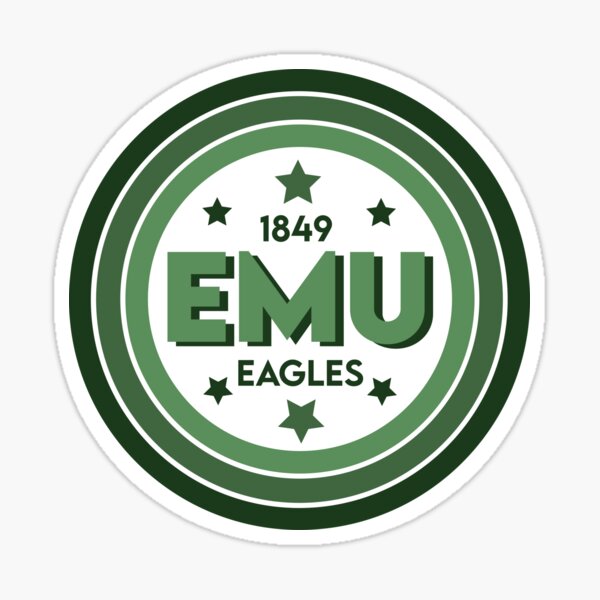 "EMU Round Emblem" Sticker for Sale by Bekahst | Redbubble